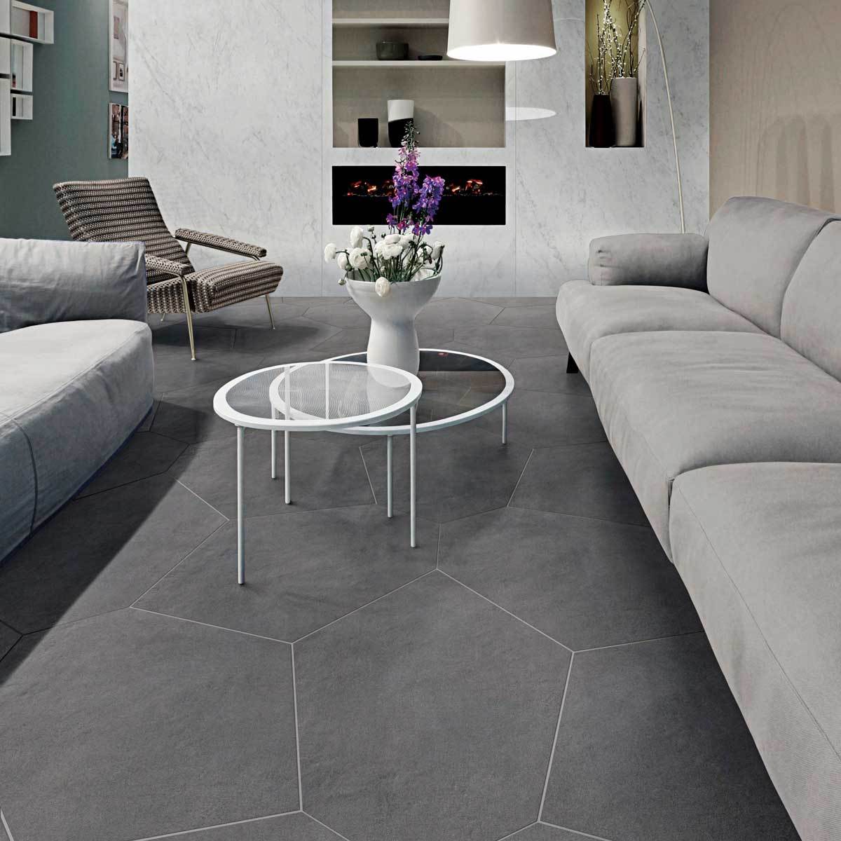 Chelsea Black - Concrete Look Porcelain Tile